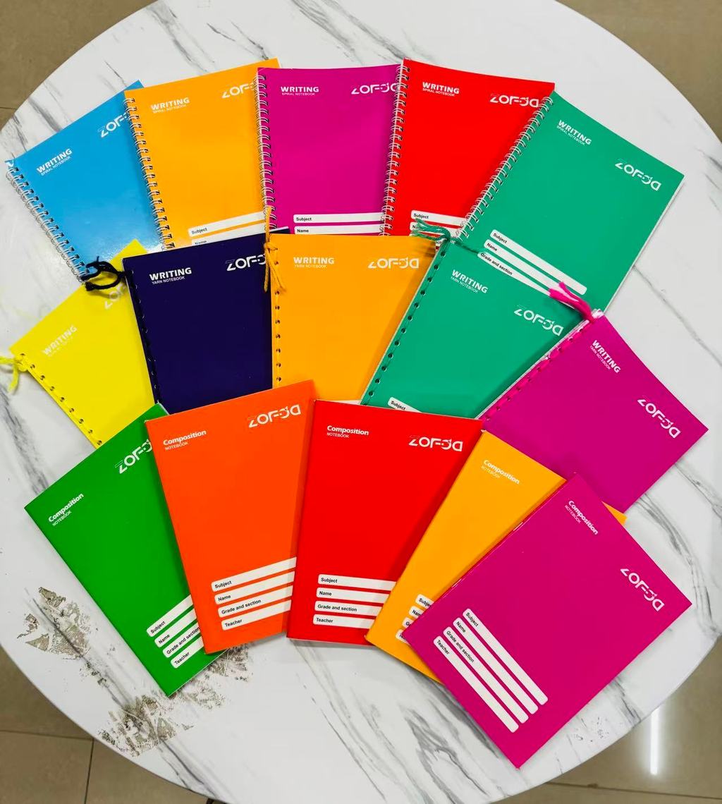 10Pcs/Set Writing Composition Notebook Colorful A5 Notebooks For Grade ...