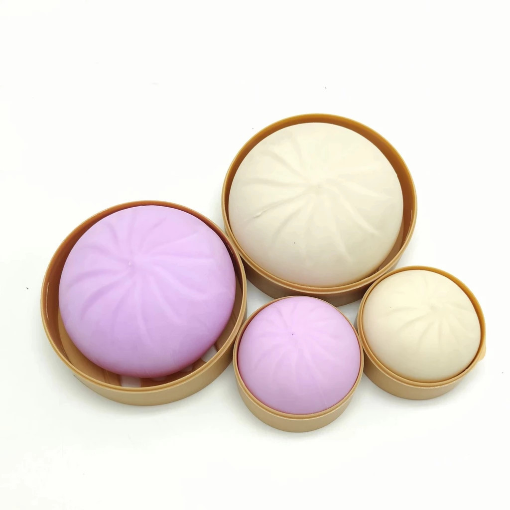 Siopao Ball Squishy Bun Ball Toy Squeeze Ball Anti-Stress Fidget Box ...