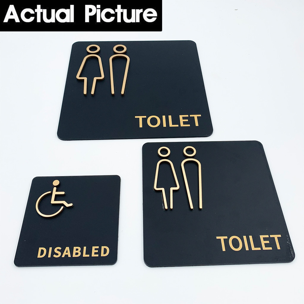 Comfort Room Sign Directional Toilet Signage Hotel Office Building Men ...