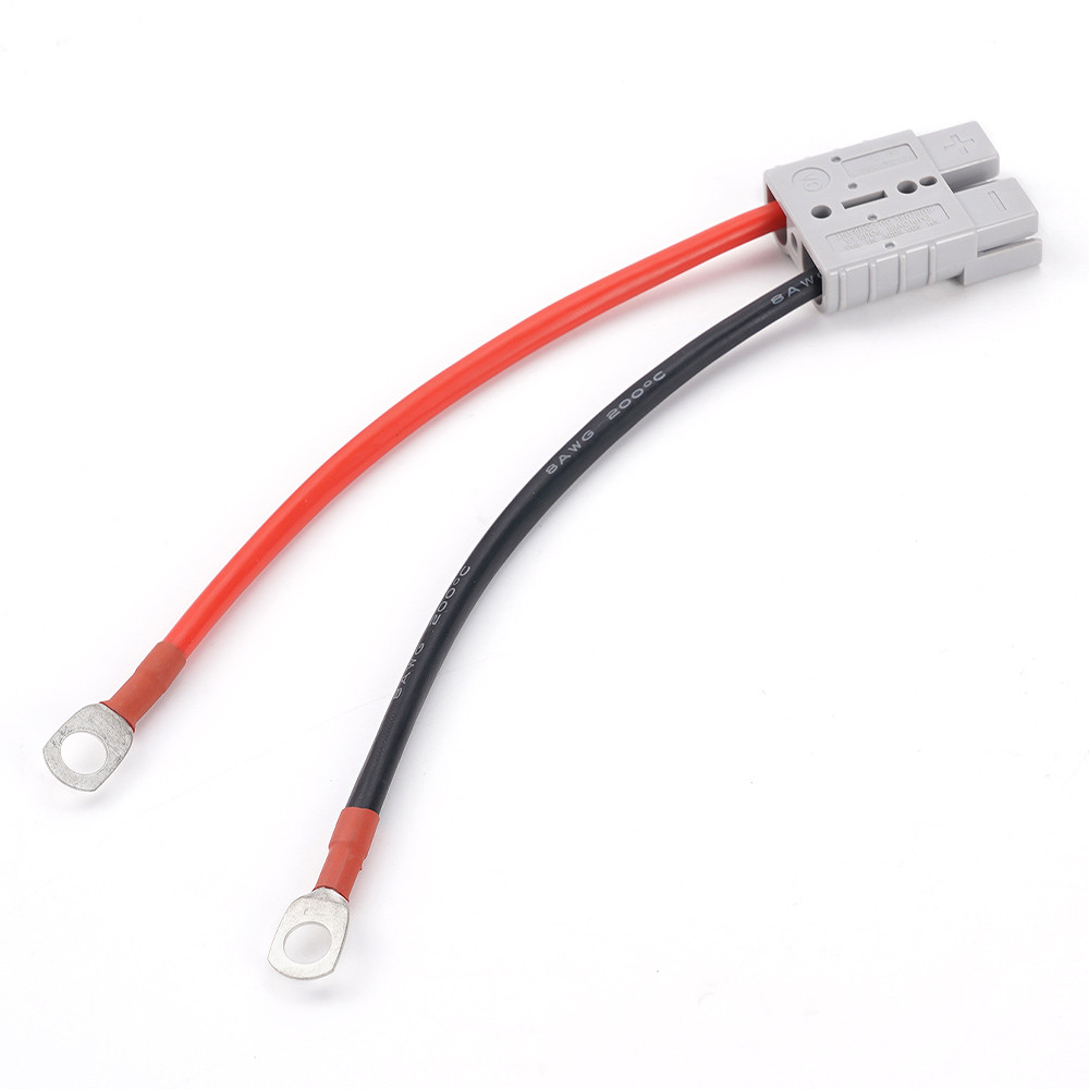20cm Silicone Wire Bipolar Connector 50A 8AWG M8 Tinned Copper Terminal ...