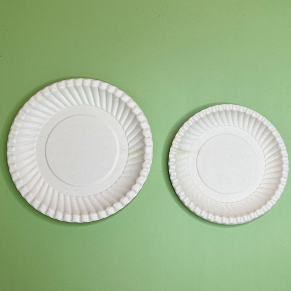 50Pcs White Disposable Party Paper Plates,9inches Strong Paper Plates ...
