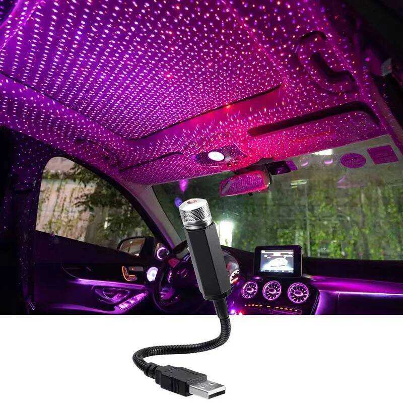 Mini LED Car Roof Star Night Light Projector For Tiguan Touareg VW Polo ...