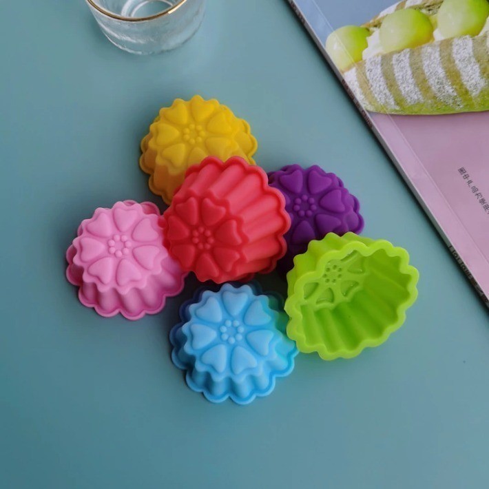 6pcs Plastic Mold Steamed Cake Pudding Agar Putu Ayu Tray Jelly Jasmine ...