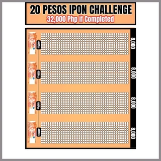 Shop ipon challenge chart for Sale on Shopee Philippines
