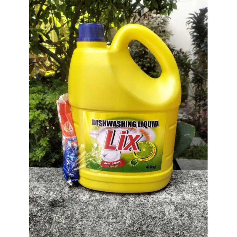 Lix Dishwashing Liquid Lemon 4Kg 2D7 | Shopee Philippines