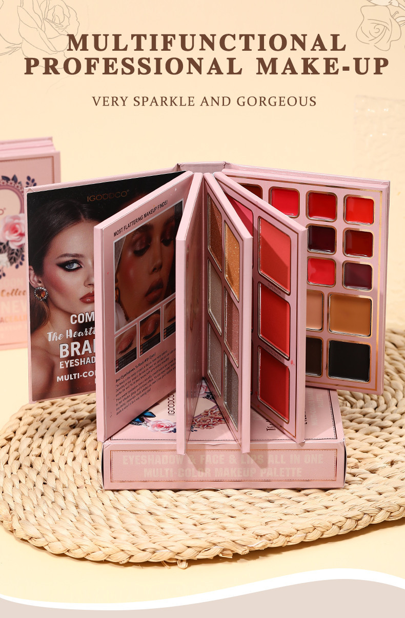 78 Color Book Style Five Page Eye Shadow Plate Lipstick All-in-one ...