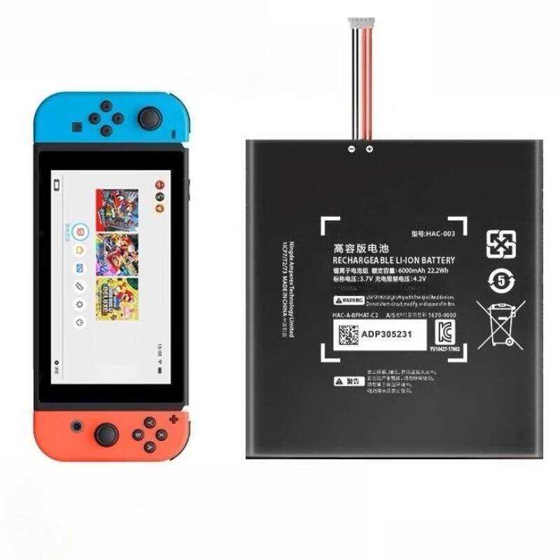 For Mah Nintendo Switch Battery OLED Large Capacity Joy Con Controller ...
