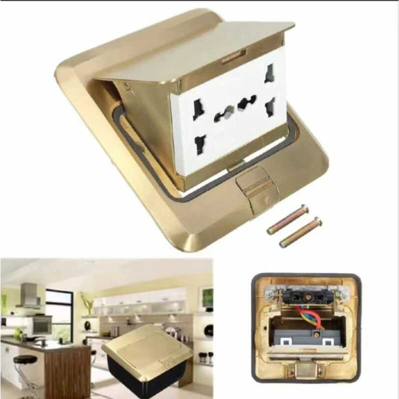 Universal 250V Floor Ground Outlet Socket 6 Prong Receptacle Pop Up ...