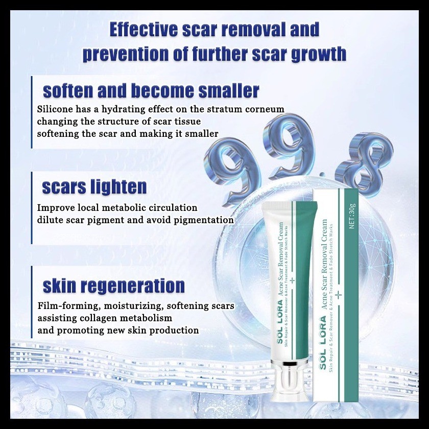 SOL LORA Scar Remover for Old Scar On Leg Stretch Mark Remover Scar Gel ...