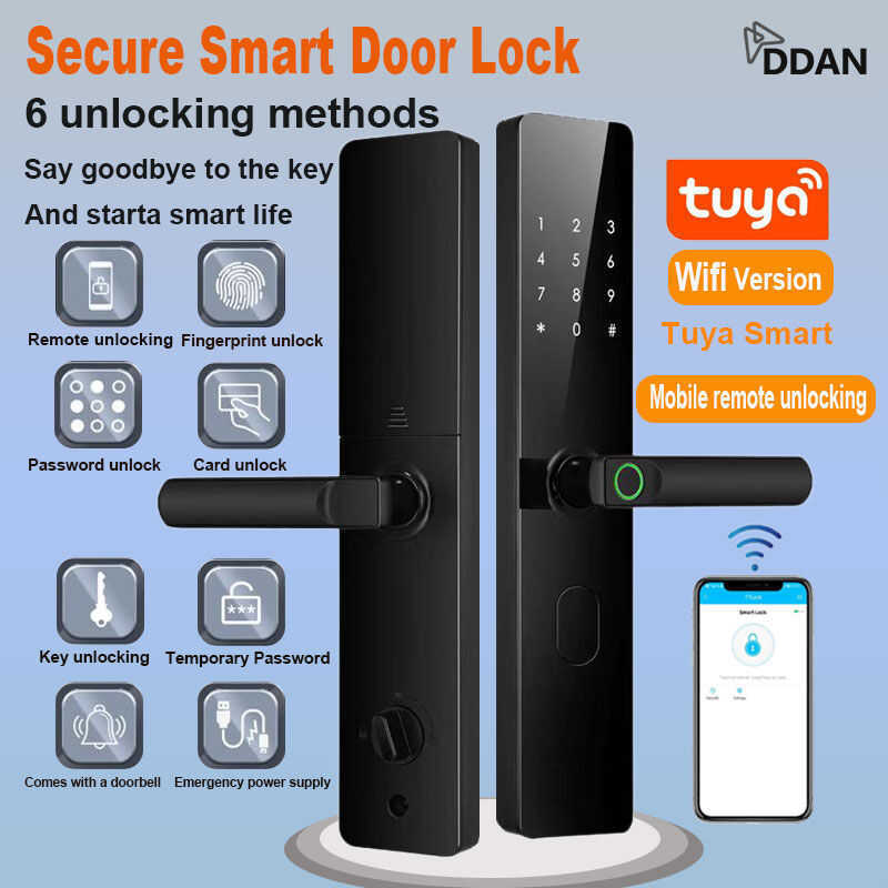 Tuya Main Password Ic Card Key Steel Gate Wooden Doors Smart Lock ...