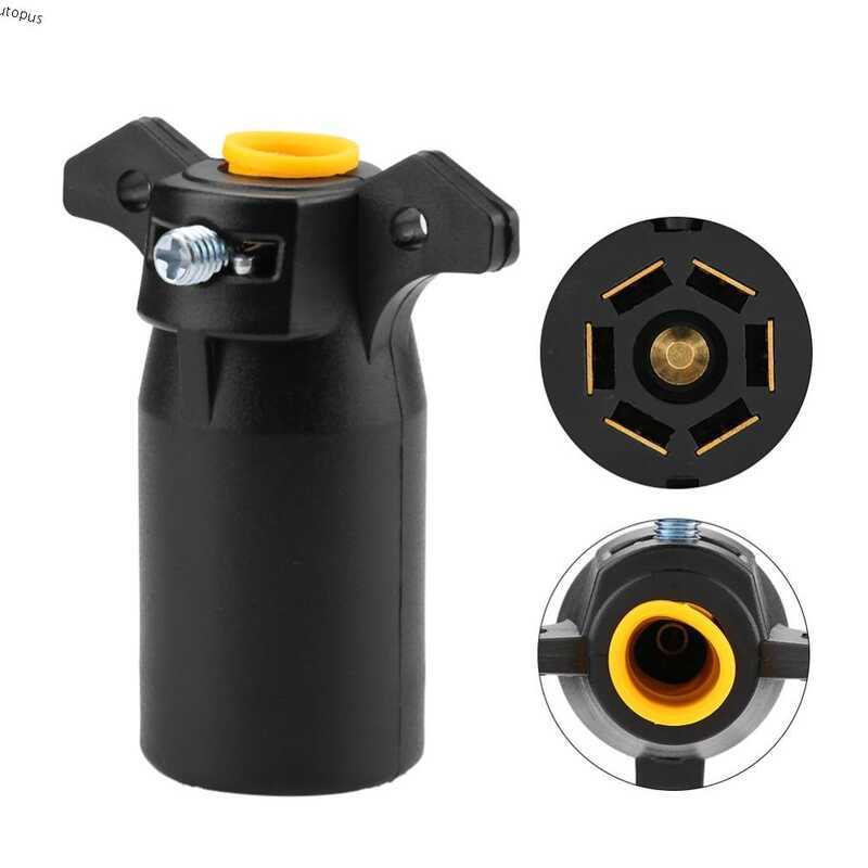UTOPUS 12V US Trailer Towbar Plug 7 Pin Round Tow Connector Replacement ...