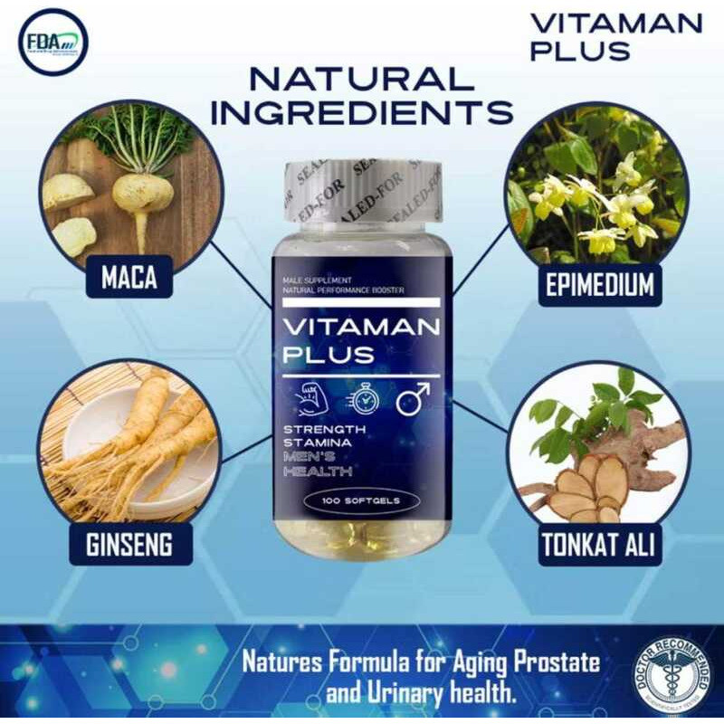 Vitaman Plus 100 Pcs Soft Gel 881 | Shopee Philippines
