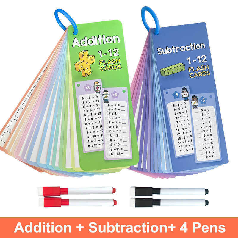 【Quick Math Practice X ÷ 】Addition Subtraction Flash Cards With ...