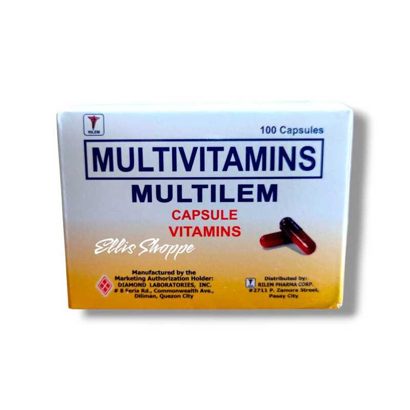Multilem Multivitamins Box Of 100 Capsules 8Cb A58 | Shopee Philippines