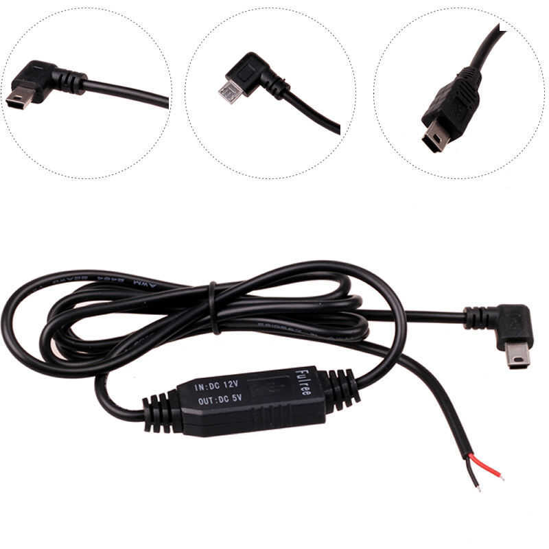 DC 12V To 5V Inverter Converter Micro Mini USB Hard Wired Car Power ...