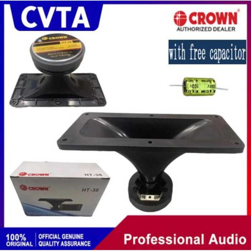 Crown 3X8/4X10/4X6 Horn Tweeter 150 Watts Ht-38/Ht-104/Ht-46 WITH FREE ...
