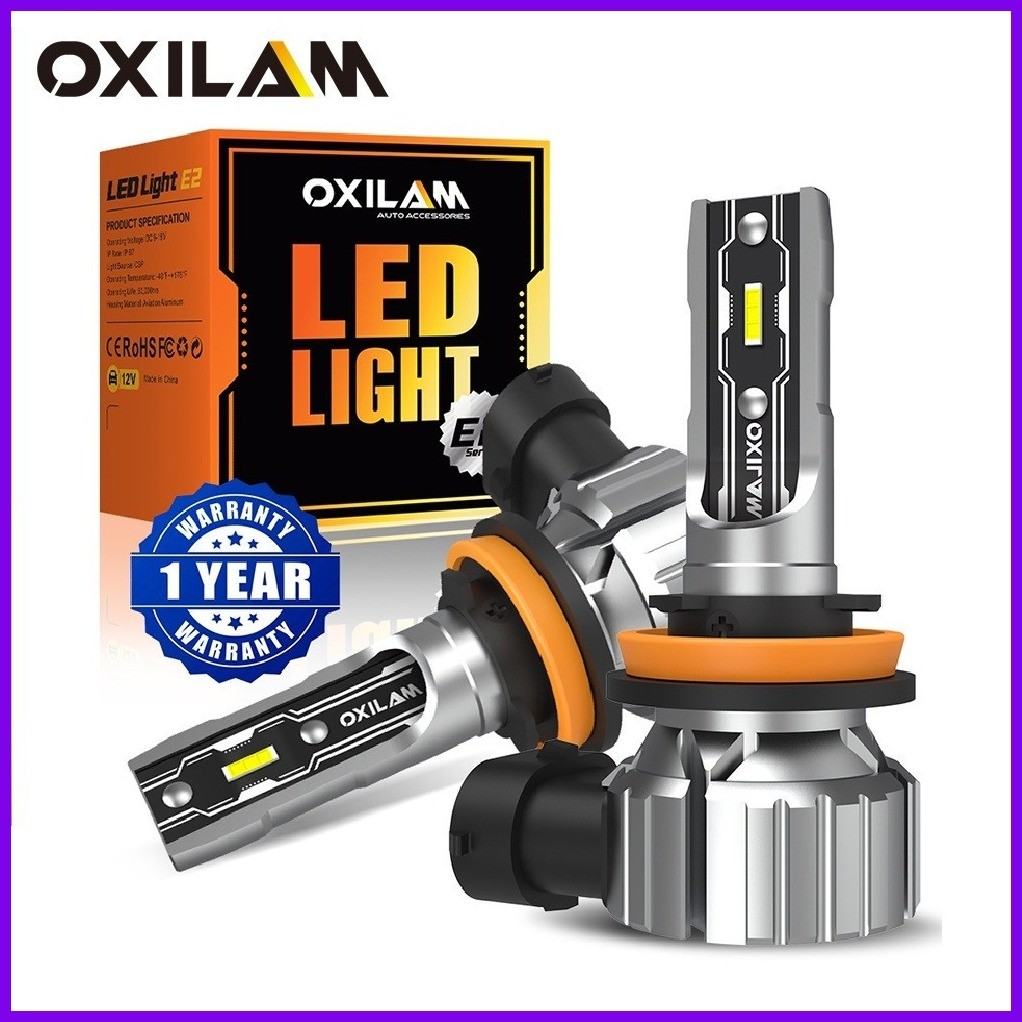 OXILAM 2Pcs H8 H9 H11 LED Car Headlight HB3 9005 HB4 9006 Highbeam Bulb ...