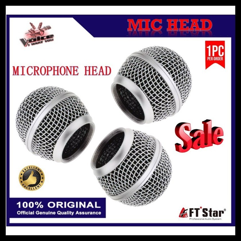 Universal Microphone Head Replacement Octagon silver | Shopee Philippines