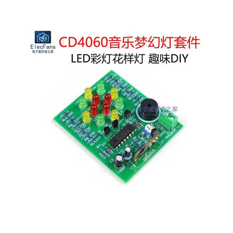 CD4060 Music Dream Assembly Kit LED Color Light Lantern Electronic PCB ...