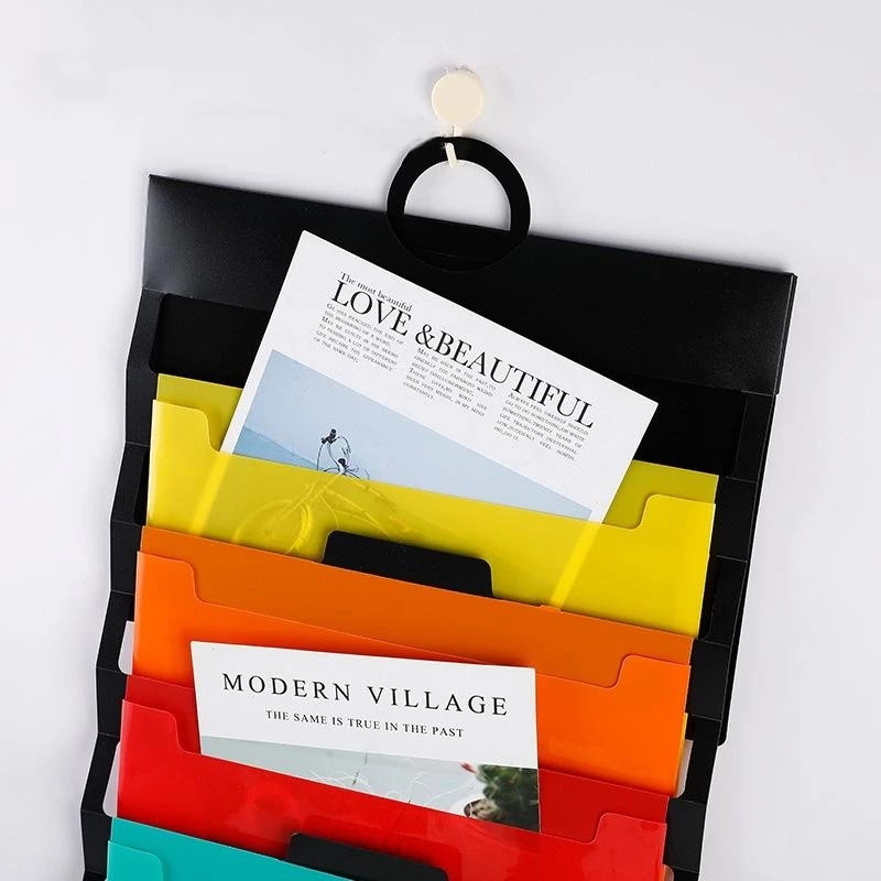 Wall-Mounted Hanging File Organizer – Long Size for Bond Paper, Rainbow ...