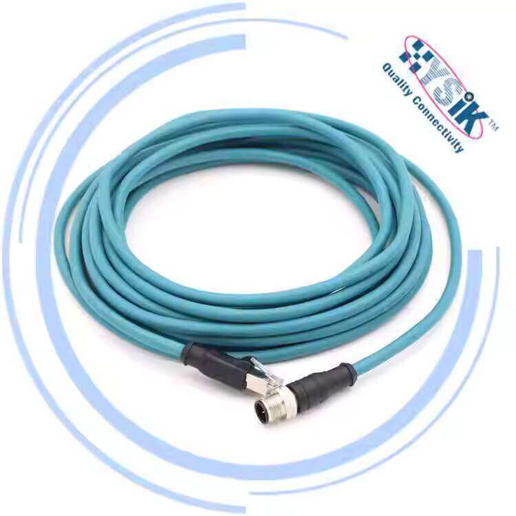 sercos /ProfiNet industrial Ethernet cable M12 4-core D-coded to RJ45 ...