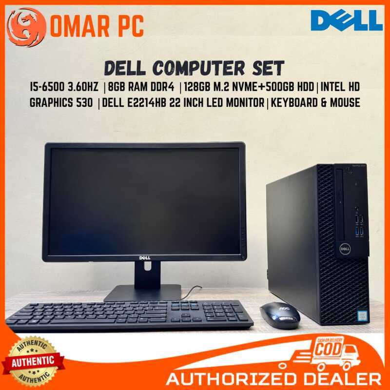 DELL COMPUTER SET I5-6500 8Gb RAM Ddr4 |128Gb M.2 Nvme+500Gb HDD |Dell ...
