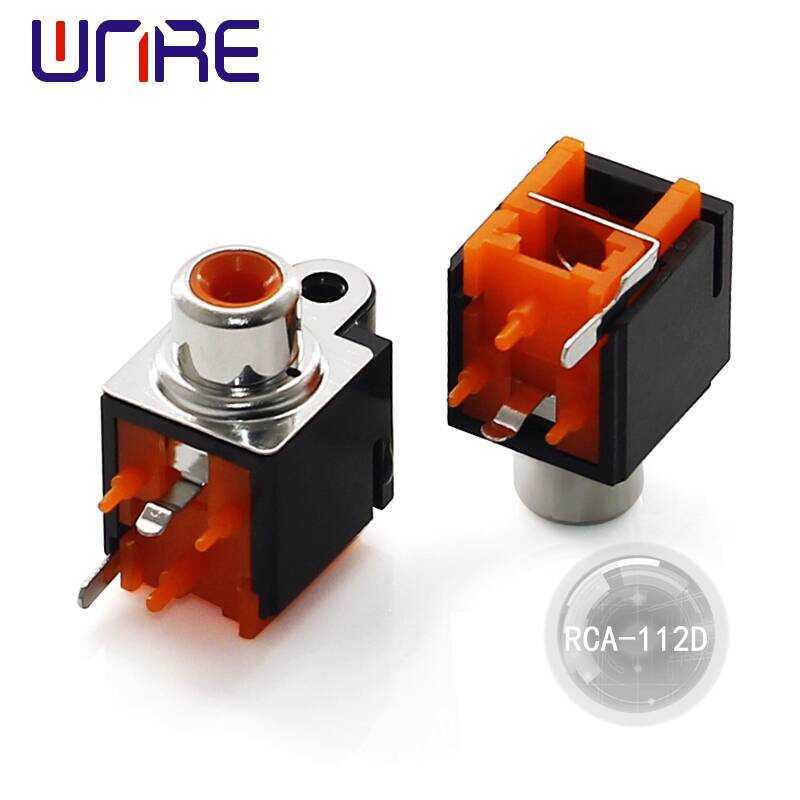 RCA-112D Audio AV-8.4 Red Two-Pin with Screw Hole Positioning Pin AV ...
