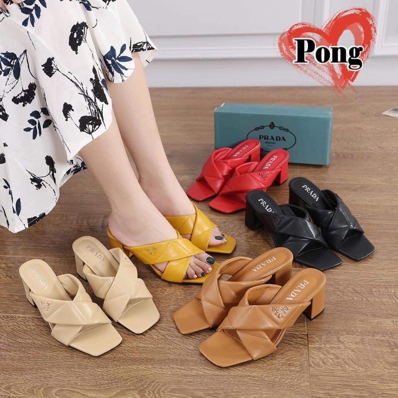 New arrival prada 2 inches sandals | Shopee Philippines