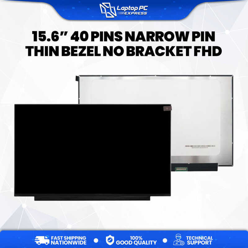 PC Tech Laptop LCD Screen 15.6 inches 40 Pins Narrow Pin FHD 1920 x ...