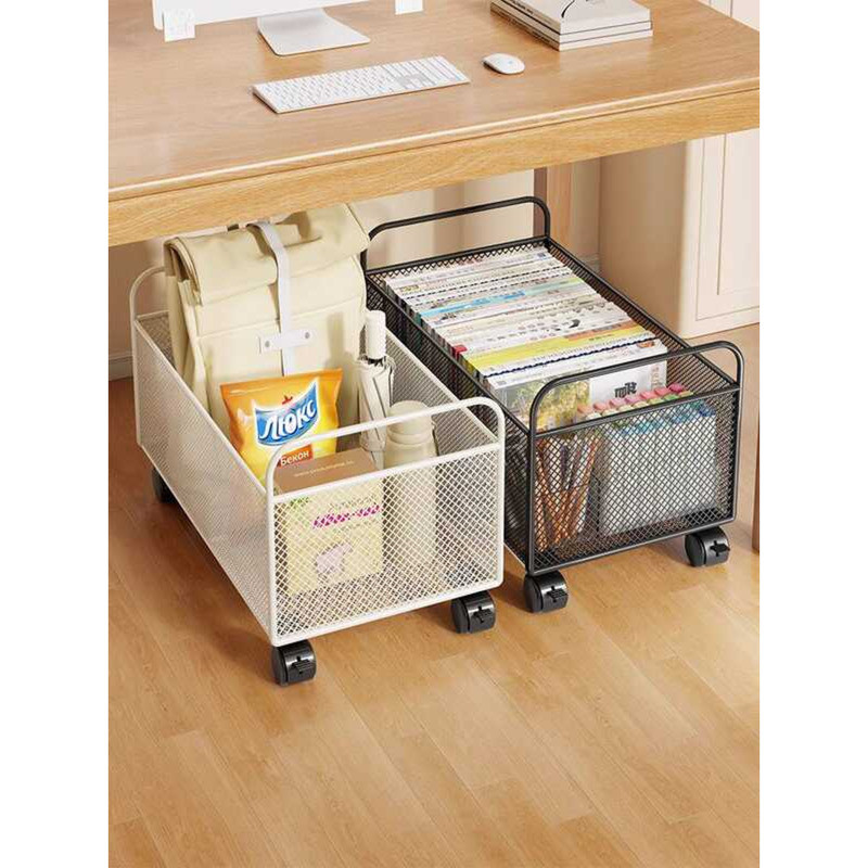 School Bag Snack Small Trolley Rack with Wheels Storage Artifact Under ...