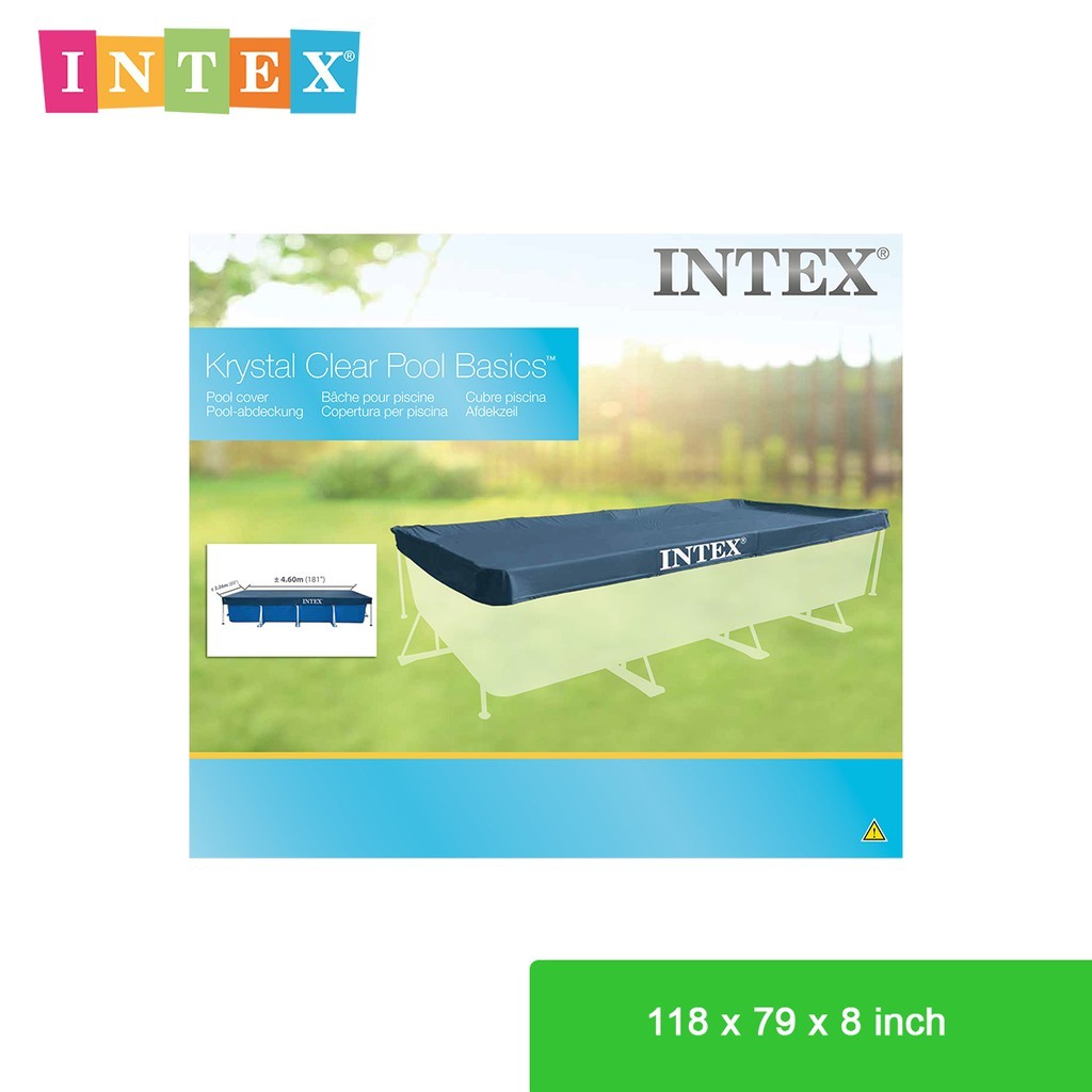 INTEX® 28039 4.5m X 2.2m Rectangular Pool Cover (181"x89"x8") | Shopee ...