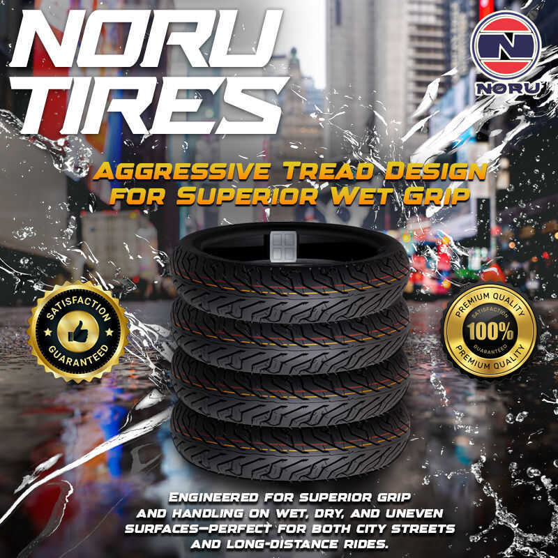 NORU Tires With 1Pc Tiresealant & PITO For Motorcycle Tubeless Heavy ...