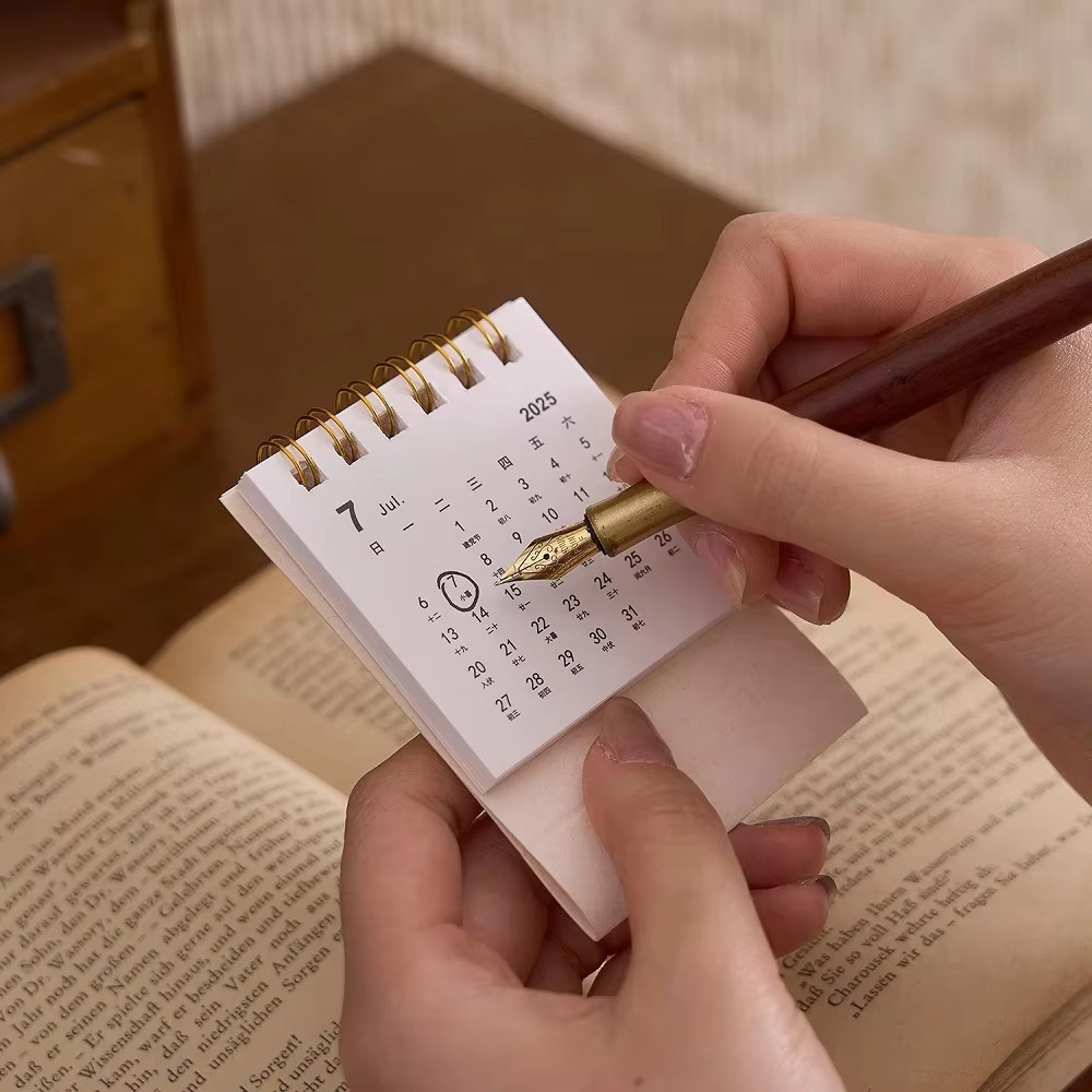 2PCS New Year 2026 Mini Simple Desk Calendar Creative Coil Calendar ...