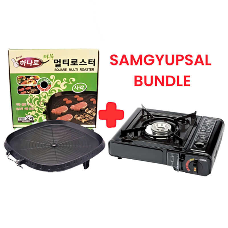 Samgy SET Portable Butane Stove&Hanaro Non Stick Griller Plate ...