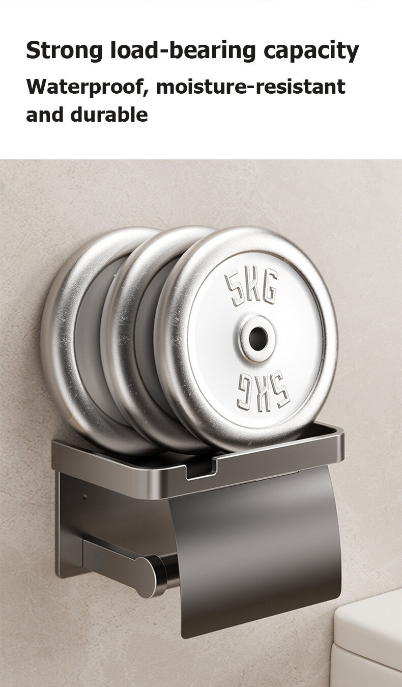 Tissue Holder Bathroom with Cover Toilet Paper Roll Holder Phone Holder ...