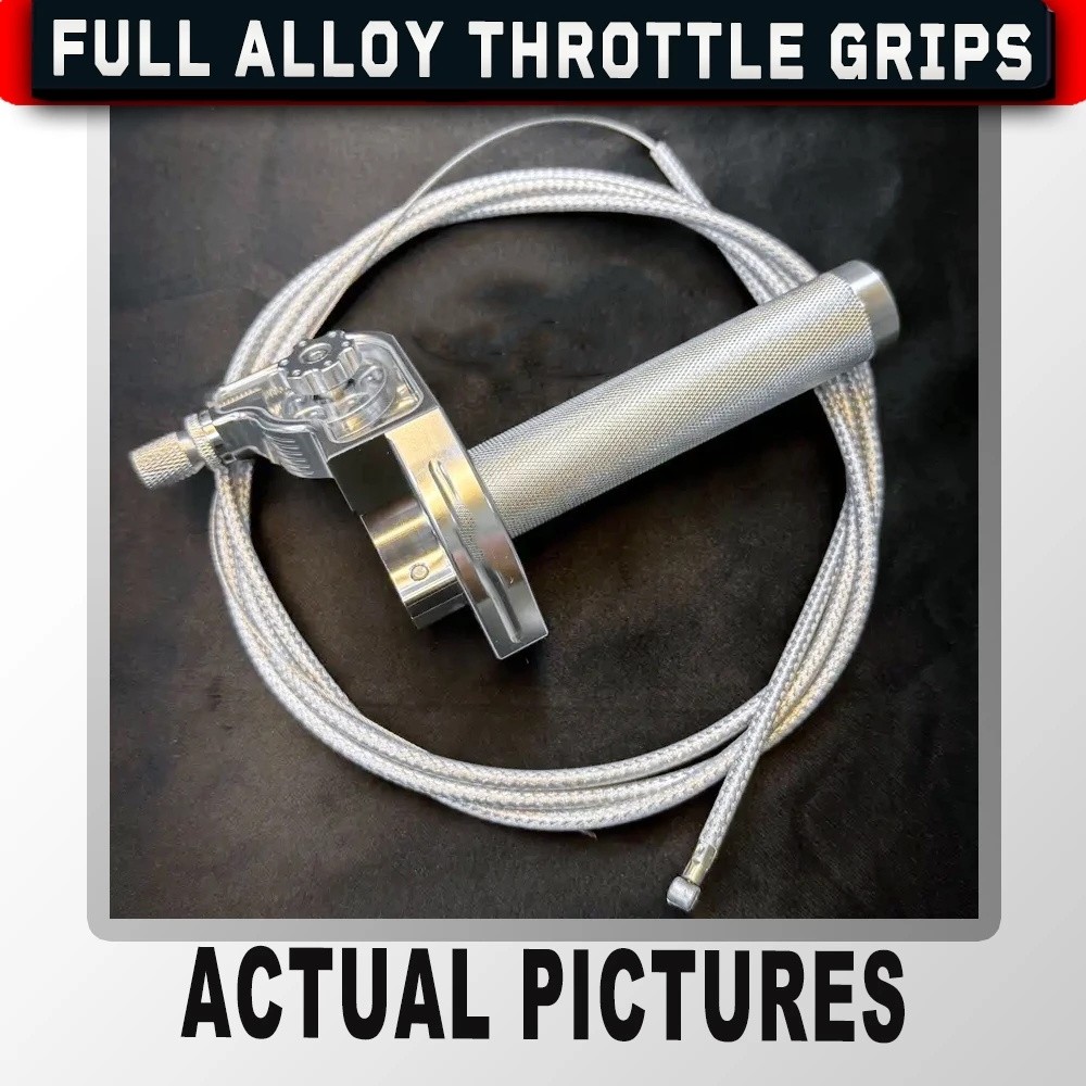 CNC Full Alloy Quick Throttle Grip V2 With 110Cm Cable Universal For 7/ ...