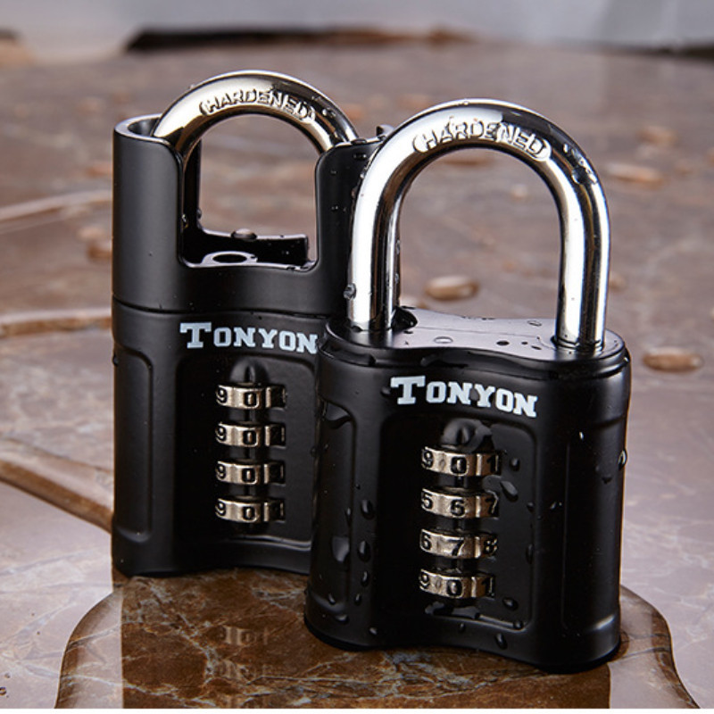 KNSYYC Heavy Duty Combination Padlock Anti-Theft Big Padlock 4 Digit ...