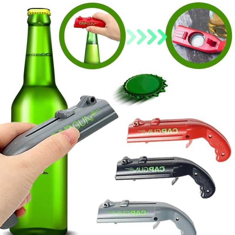 Beer Bottle Opener Flying Cap Gun Launcher Shooter Party Drinking Game ...