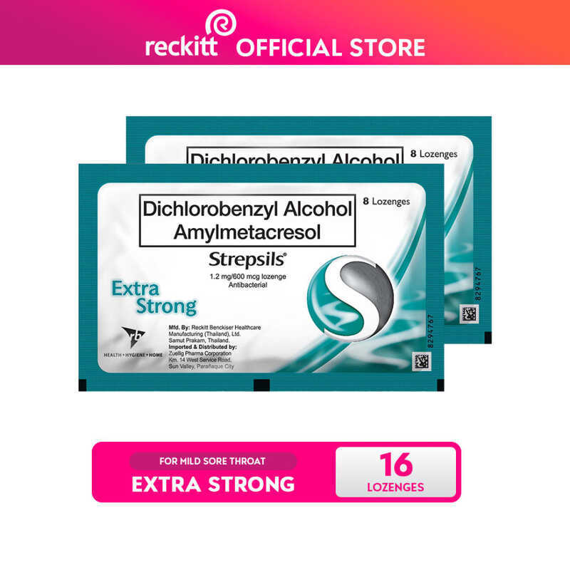 Strepsils Extra Strong Medicine Lozenges Pack Of 8S For Sore Throat And ...