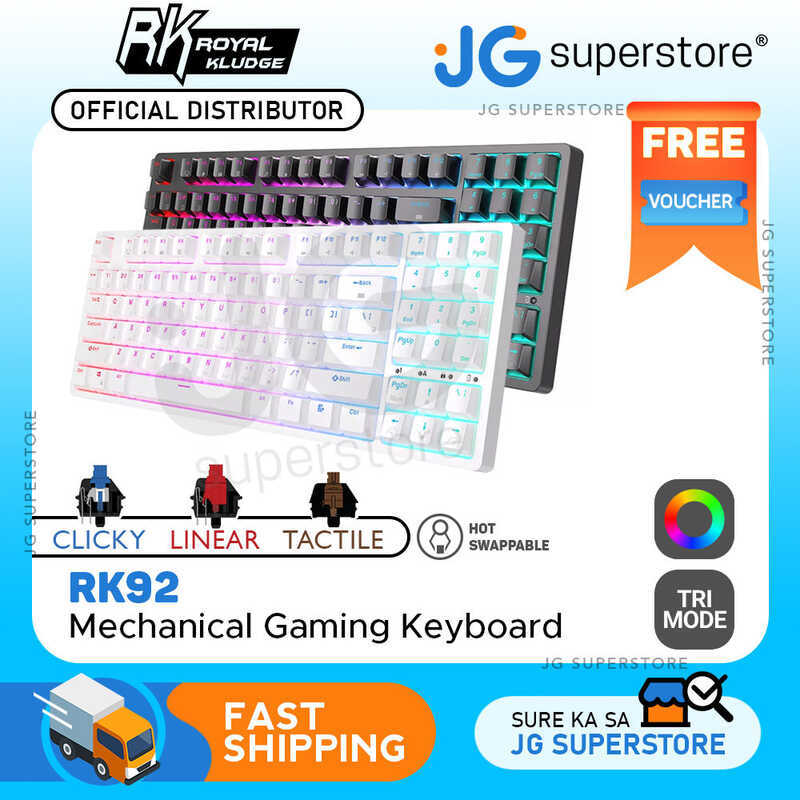 Royal Kludge RK Rk92 RGB 92 Keys Tri-Mode BT 5.1, Wired And 2.4Ghz ...