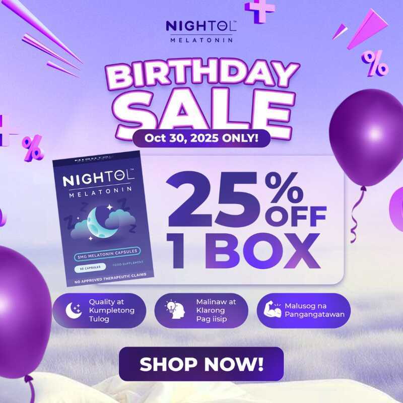 [NEW LOOK] Nightol Pure 3mg Melatonin Supplement Aid 1 box For Natural ...
