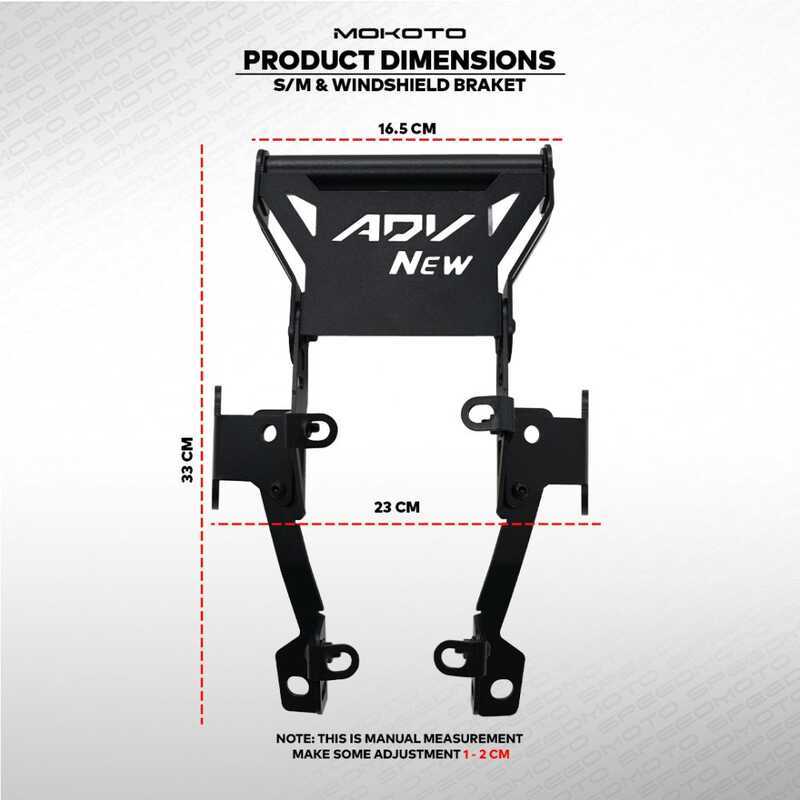 ADV MOKOTO 150 ADV 160 WINDSHIELD AND SIDE MIRROR ALLOY BRAET ONLY ...