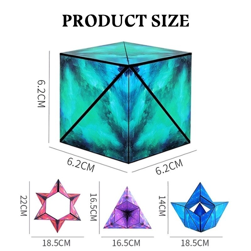 Magnetic Transformable Cube 3D Geometric Building Blocks Stress Relief ...