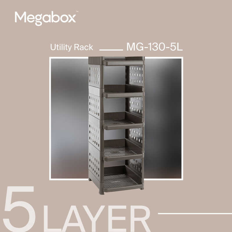 Megabox Mg-130 5 Layers Utility Rack D1b | Shopee Philippines