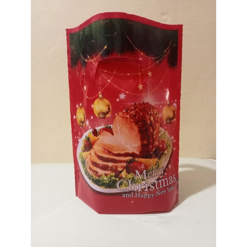 50pcs/100pcs Holiday HAM BAG- Red & Green (500g/1000g) | Shopee Philippines