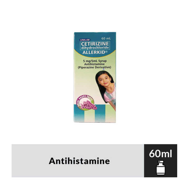 Rx: ALLERKID Cetirizine Syr 5Mg/5Ml 60Ml 0D5 | Shopee Philippines