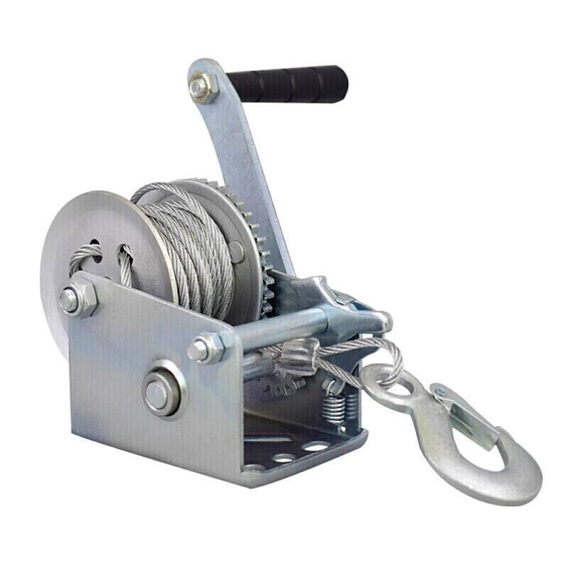 ☑♥ Self-locking Hand Crank Winch Manual Wire Rope Hoist Lifting Winch ...