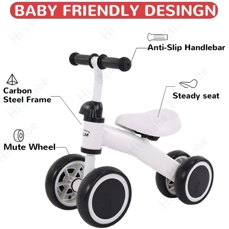 Baby Walker Learning Walking Assistant Adjustable Height Anti Tipping ...
