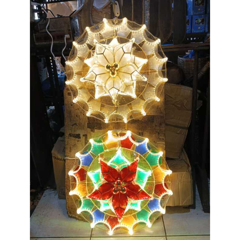 Parol Christmas Capiz Lantern 16 Inches 220 Volts | Shopee Philippines