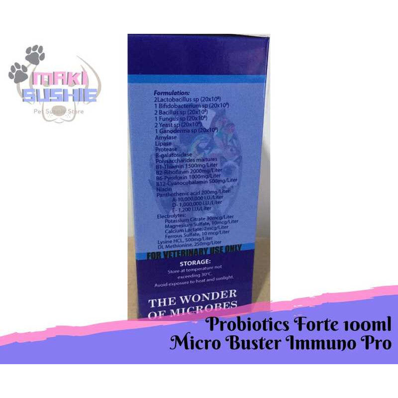Forte Probiotics 100Ml Micro Buster Immuno Pro Formulated For Pets And ...